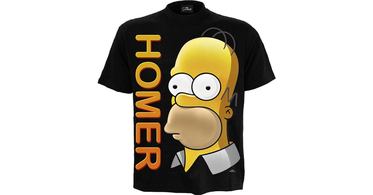 THE SIMPSONS - HOMER PORTRAIT - Front Print T-Shirt Black – Paradiso ...