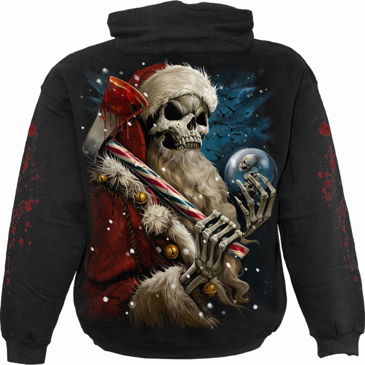 Spiral - CANDY CANE SANTA - Hoody Black – Paradiso Clothing