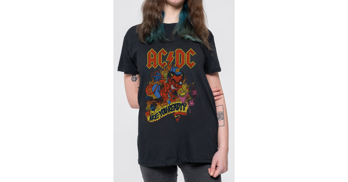 AC/DC Are You Ready Angus Cartoon T Shirt – Paradiso Clothing