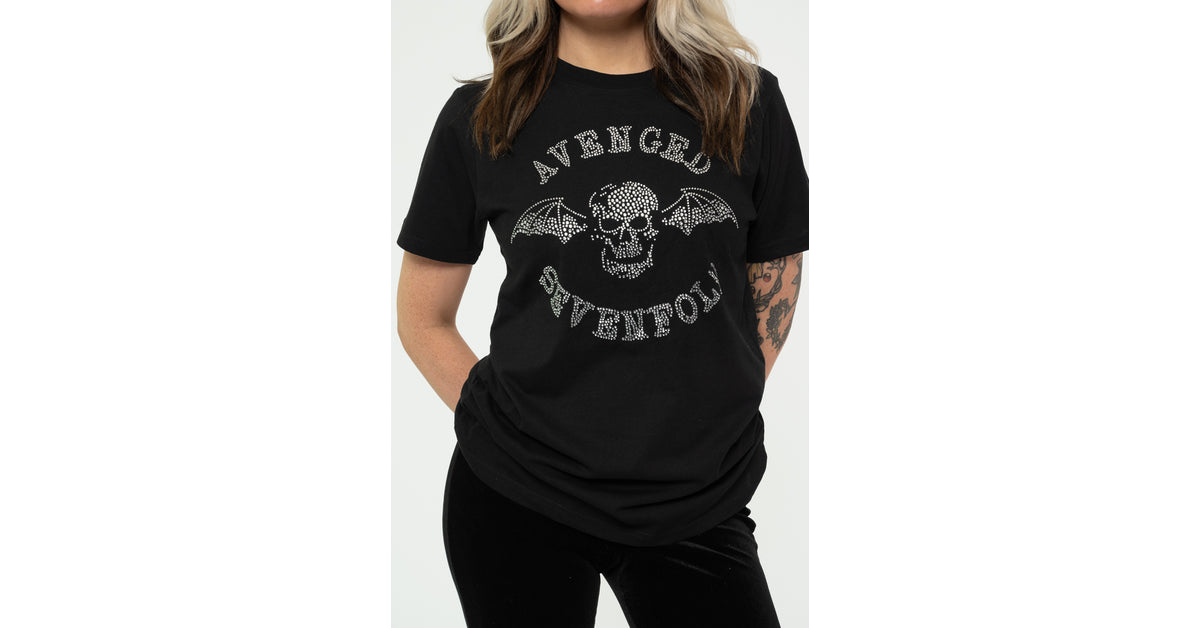 Avenged Sevenfold Diamante Deathbat T Shirt – Paradiso Clothing