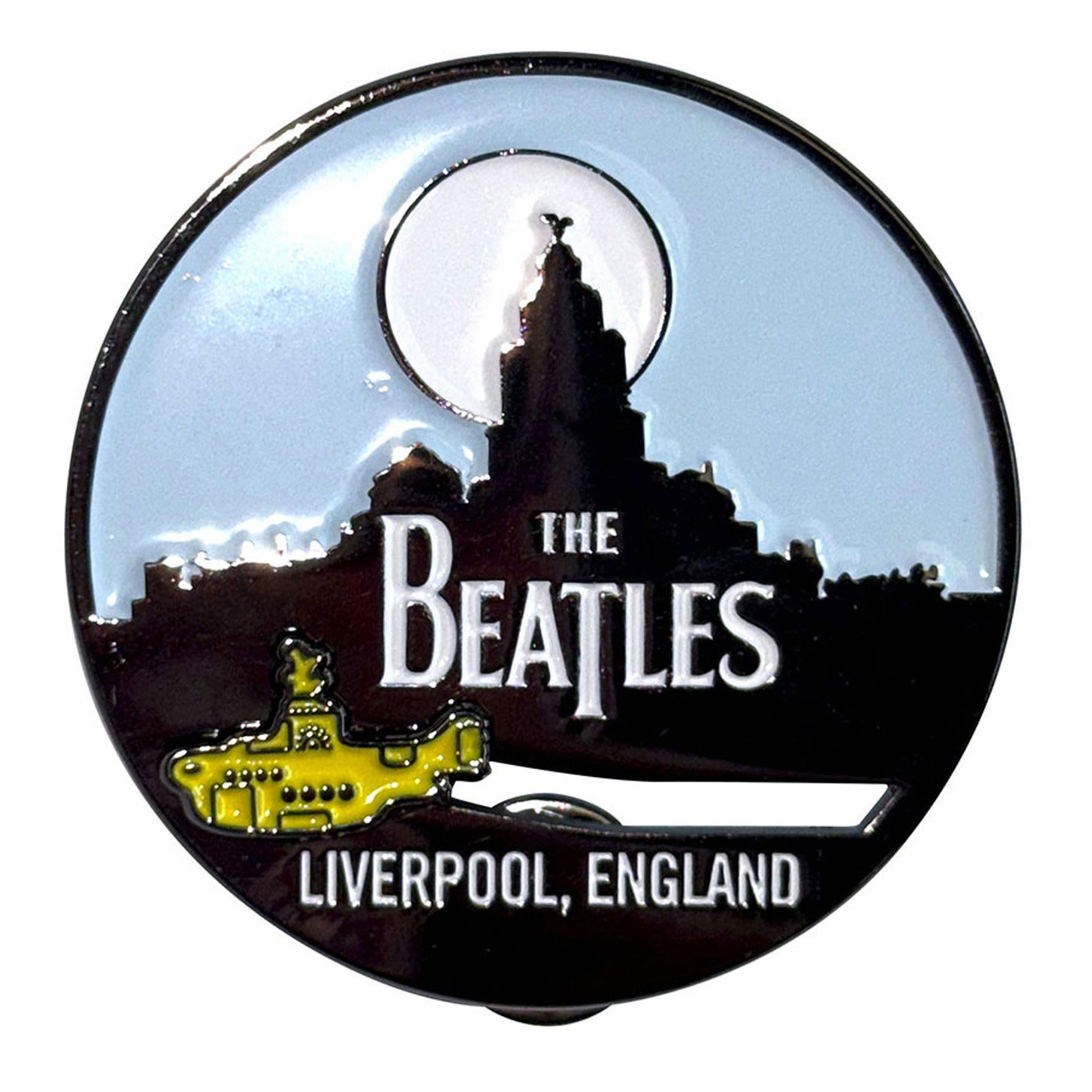 The Beatles Liverpool Skyline Yellow Submarine Pin Badge – Paradiso ...