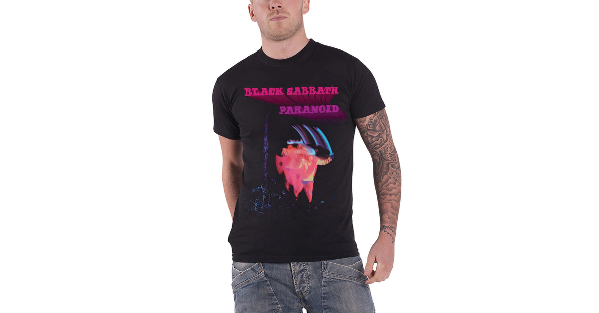 Black Sabbath Paranoid Motion Trails T Shirt – Paradiso Clothing