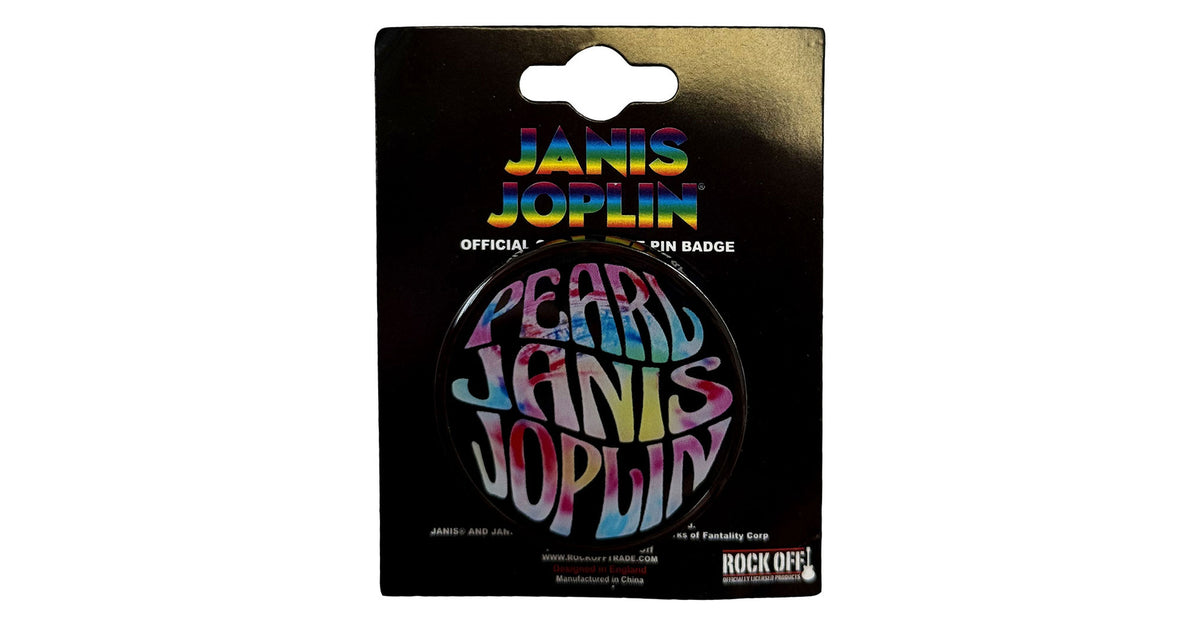 Janis Joplin Pearl Emblem Colour Pin Badge – Paradiso Clothing