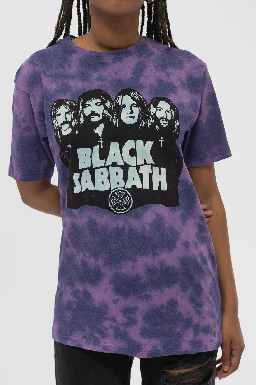 Black Sabbath Band Logo Dye Wash T Shirt – Paradiso Clothing