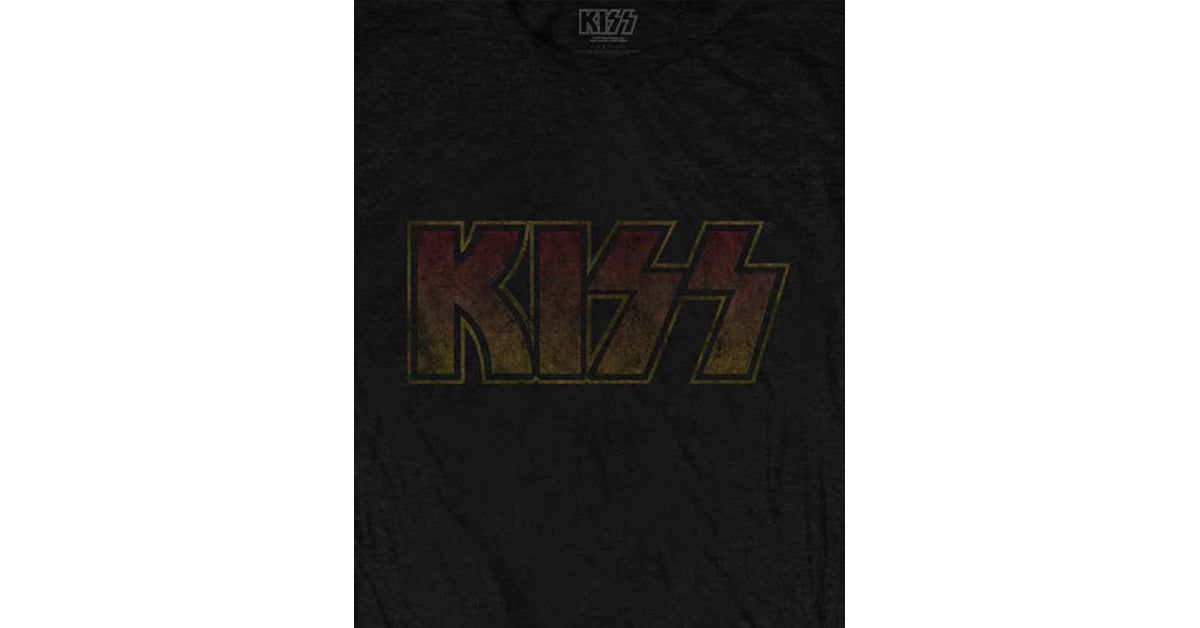 KISS Classic Band Logo Vintage Skinny Fit T Shirt – Paradiso Clothing