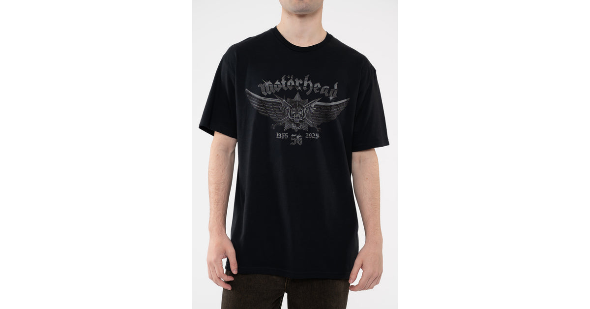 Motorhead 50 Years Wings Badge T Shirt – Paradiso Clothing