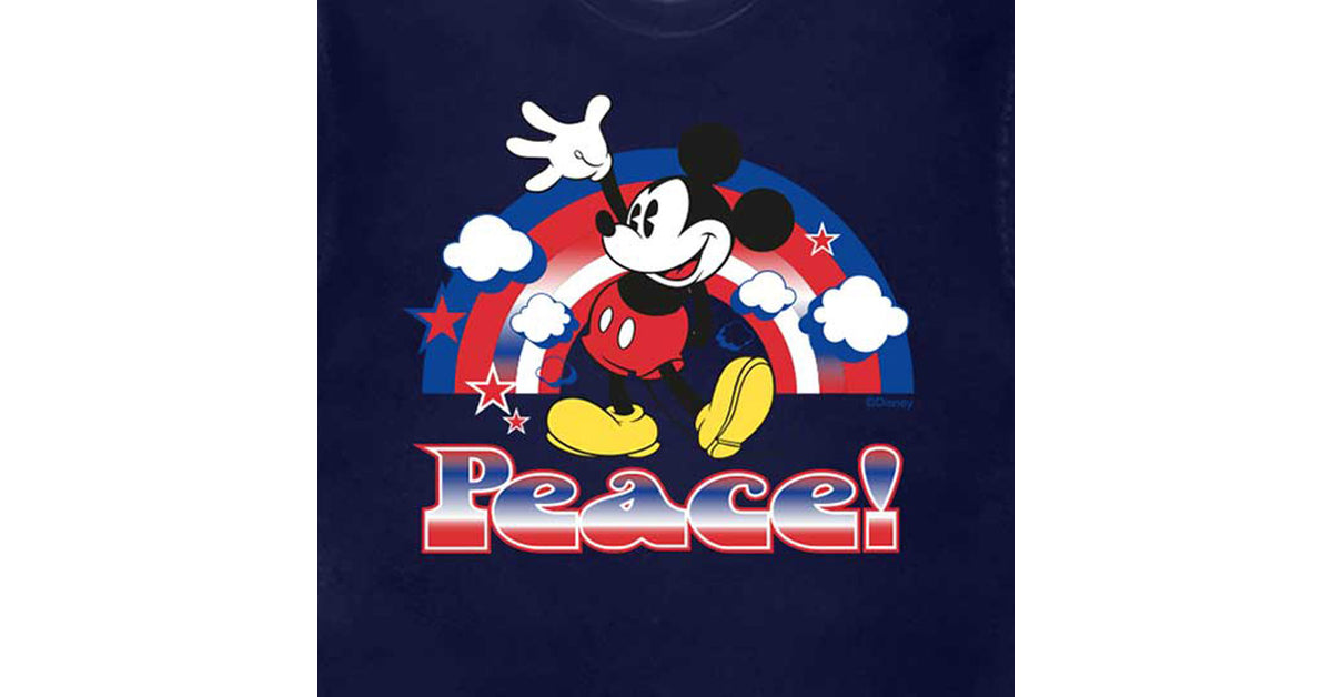 Mickey Mouse Peace Rainbow Logo T Shirt – Paradiso Clothing
