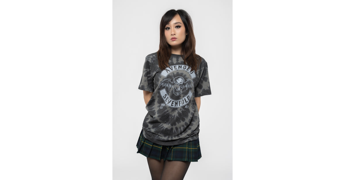 Avenged Sevenfold Deathbat Crest Dip Dye T Shirt – Paradiso Clothing