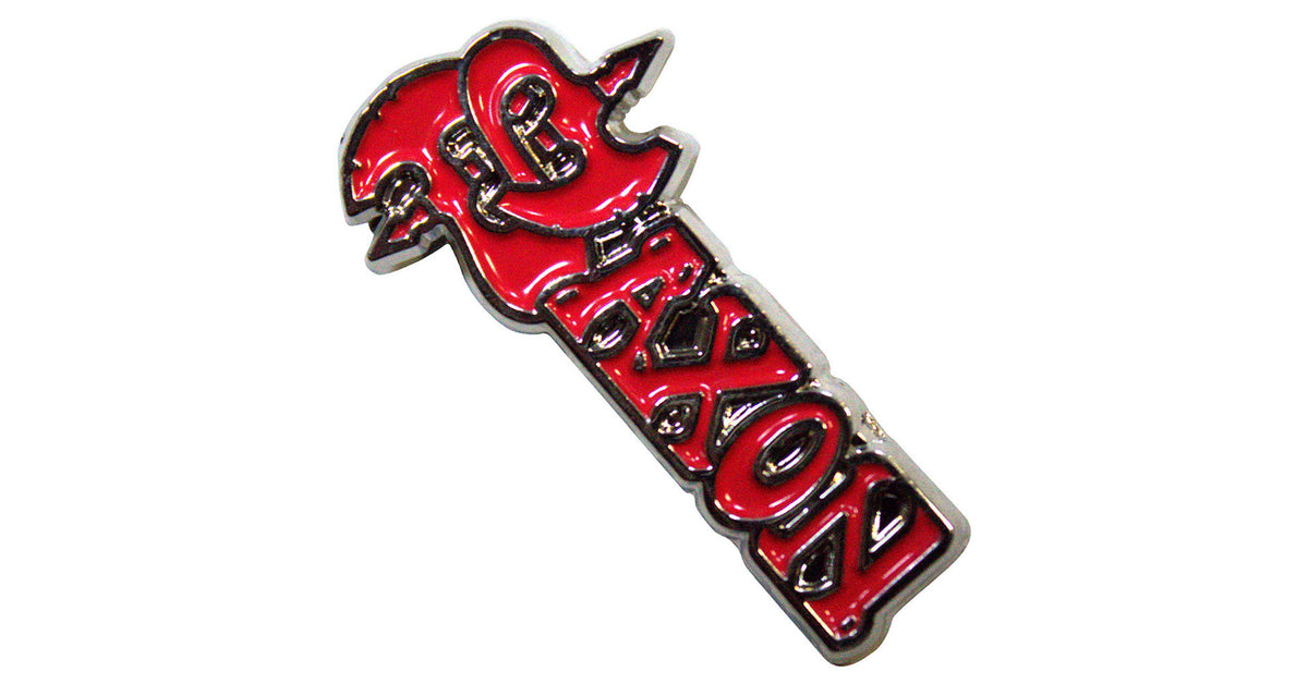 Saxon Red Band Logo Pin Badge – Paradiso Clothing