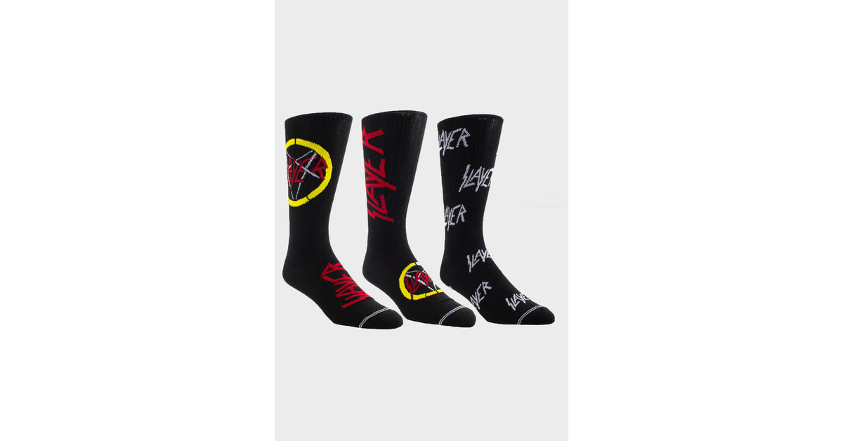 Slayer Sock Set 3 Pack In Guitar Shaped Tin – Paradiso Clothing