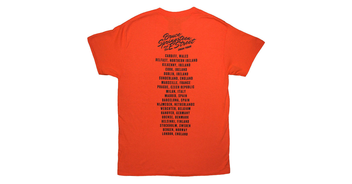 Bruce Springsteen Tour 24 River Font T Shirt – Paradiso Clothing