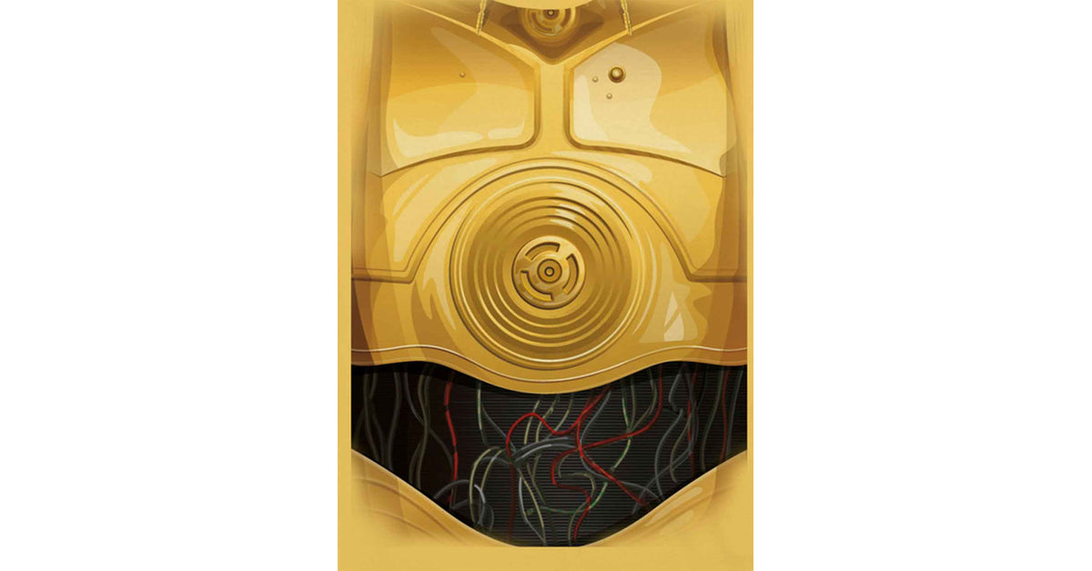 Star Wars T Shirt C-3PO Droid Chest costume new Official Mens Yellow ...