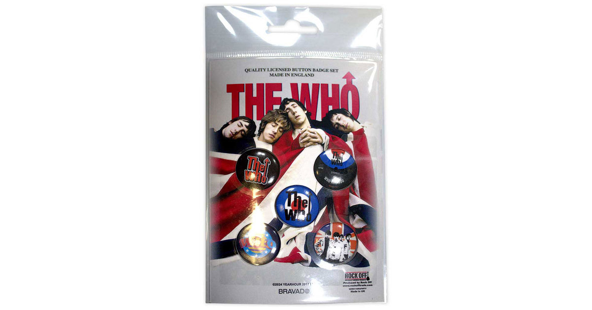 The Who Target 5 Pack Button Badge Pack – Paradiso Clothing